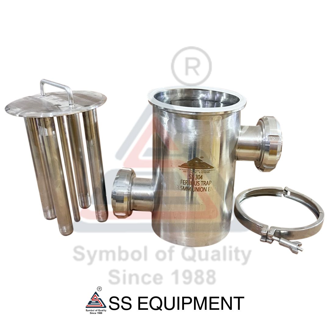 SS FERROUS TRAP / MAGNET FILTER UNION END BUCKET TYPE – SS Equipment